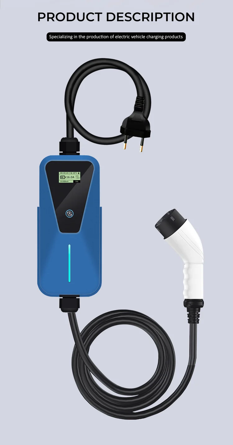 Type 2 Portable EV Charging Station Special Plastic Mini EV Charger Box ...