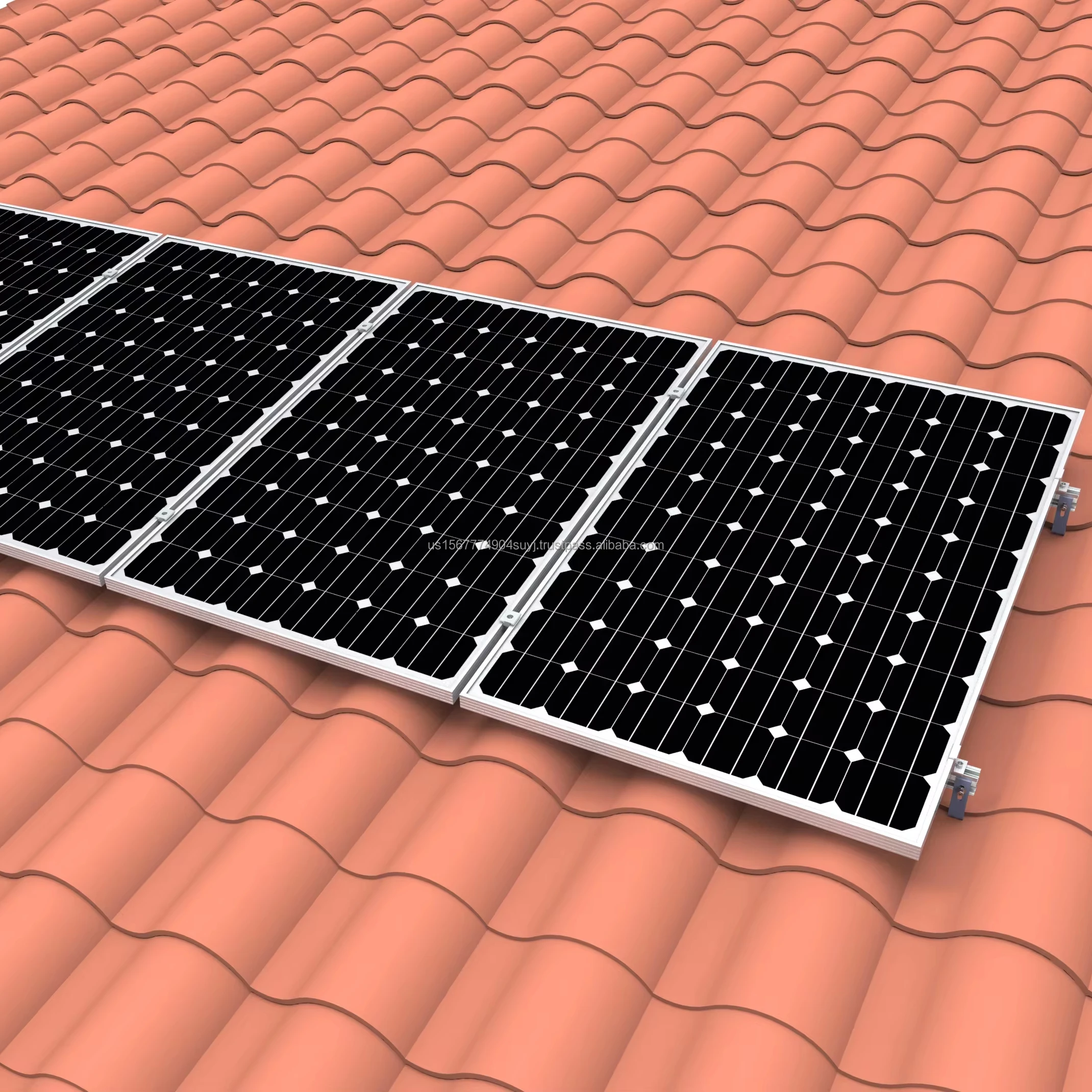 Simple Installation Pv Mounting For Flush Roman Tile Rooftop Vs Solar ...