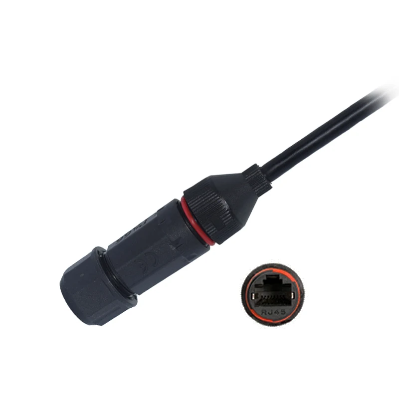 M16 Rj45 Cat6 Stp Utp Male And Female Waterproof Cable Connector - Buy ...