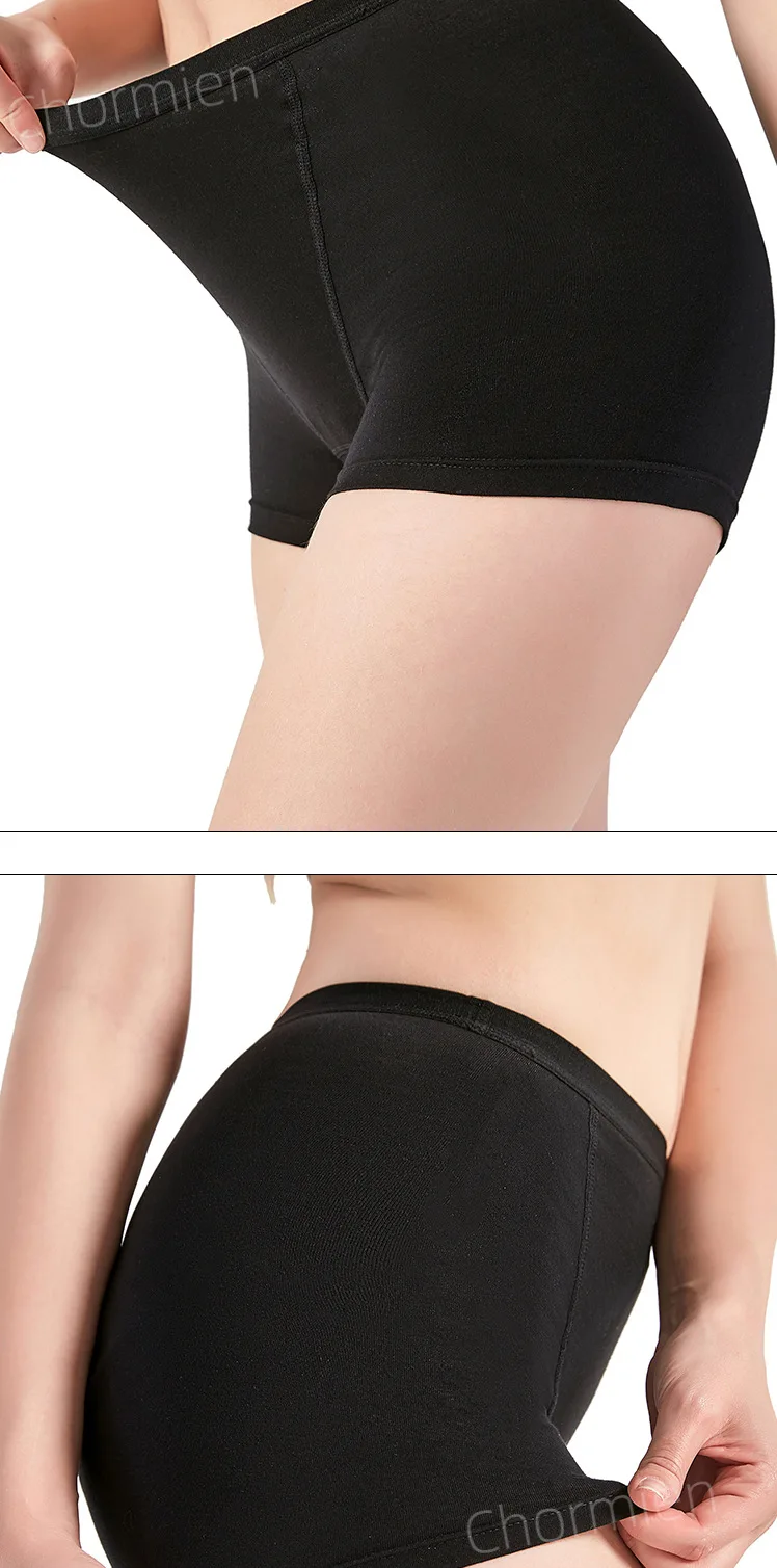 Heavy Flow Menstrual Panties 4-layer Leak Proof Cotton Boyshorts Period Underwear Absorbent ...