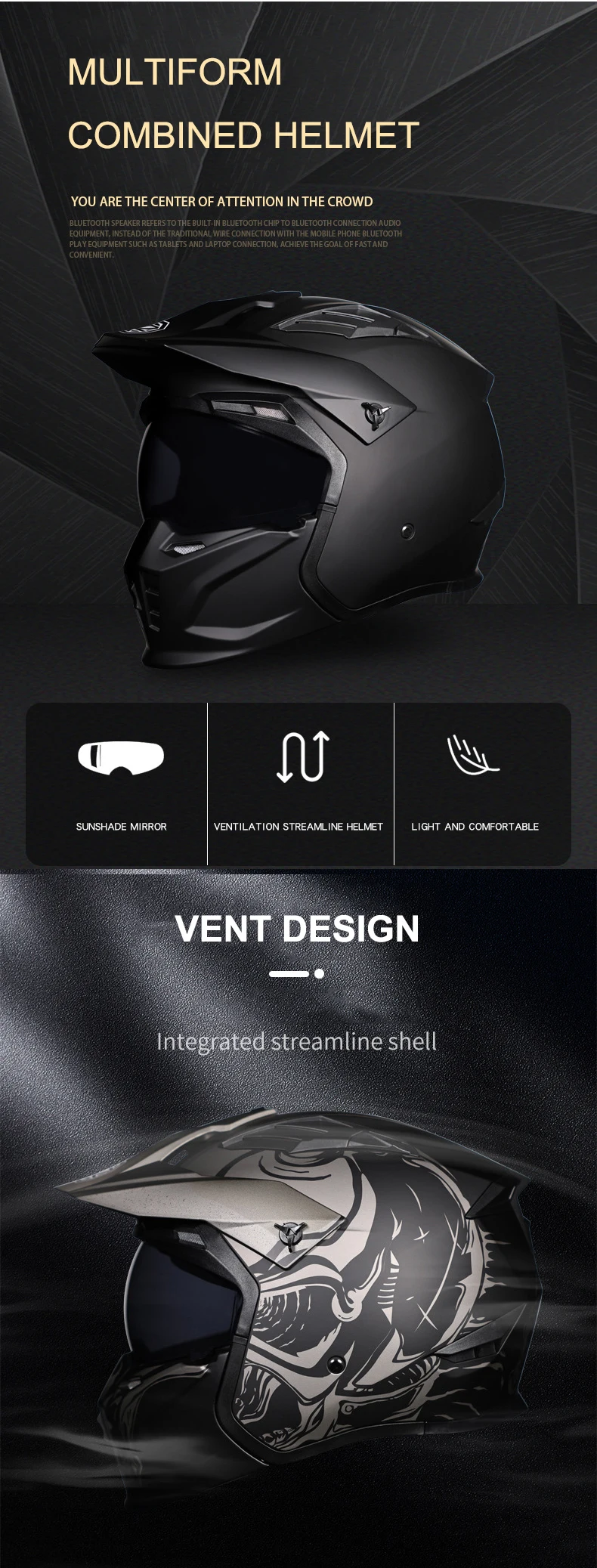 ECE R2206 Custom Halley Locomotives Vintage Motorcycle Motocross ATV ...