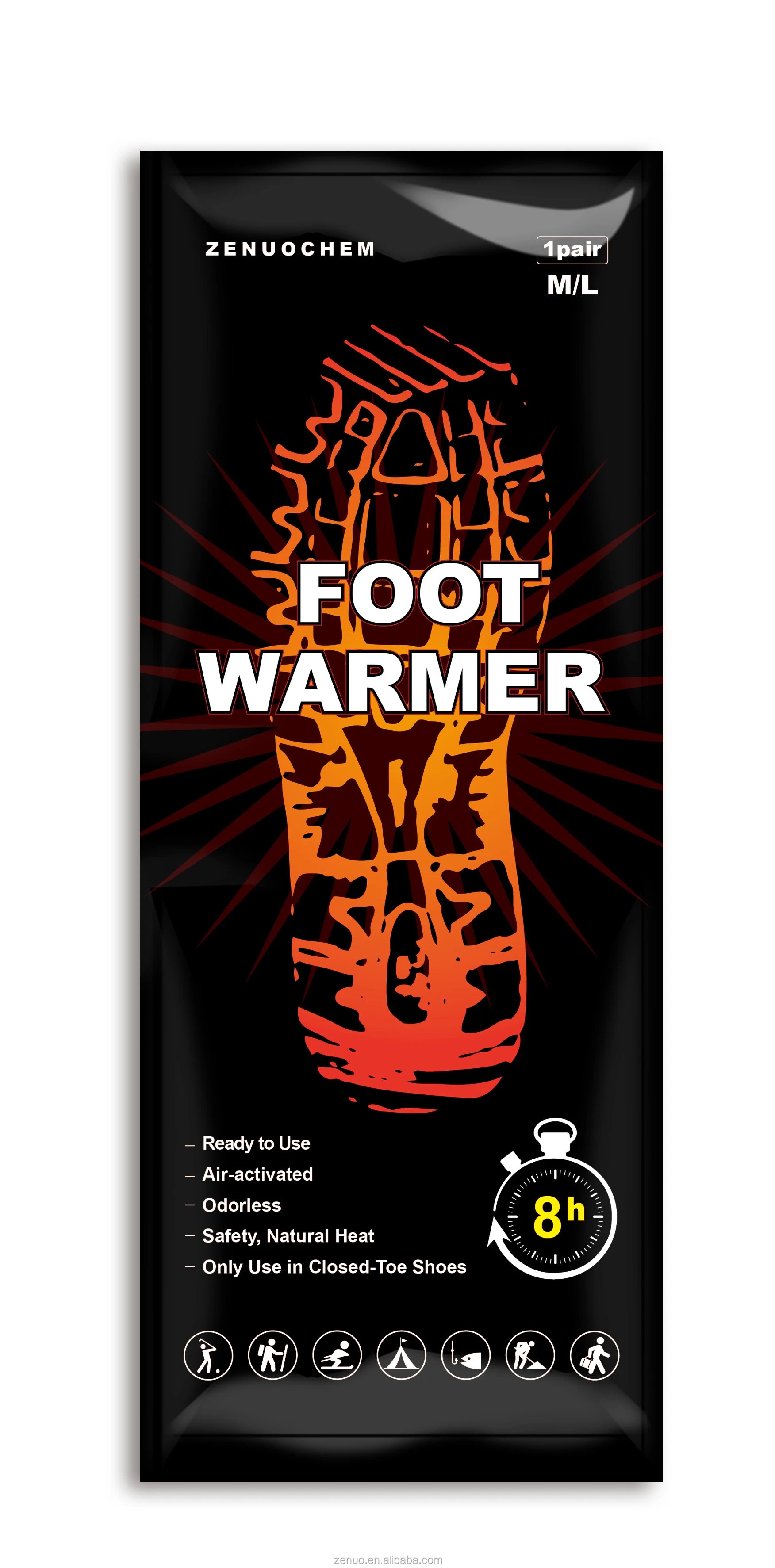 Self-heating Insole Heat Shoes Pad Warm Insoles Heated Toe Warmer Patch ...