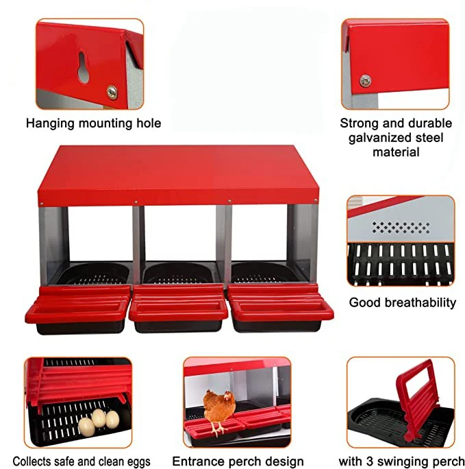 Metal Nest Boxes Egg Laying Nest For Chickens Metal Galvanized Layer ...