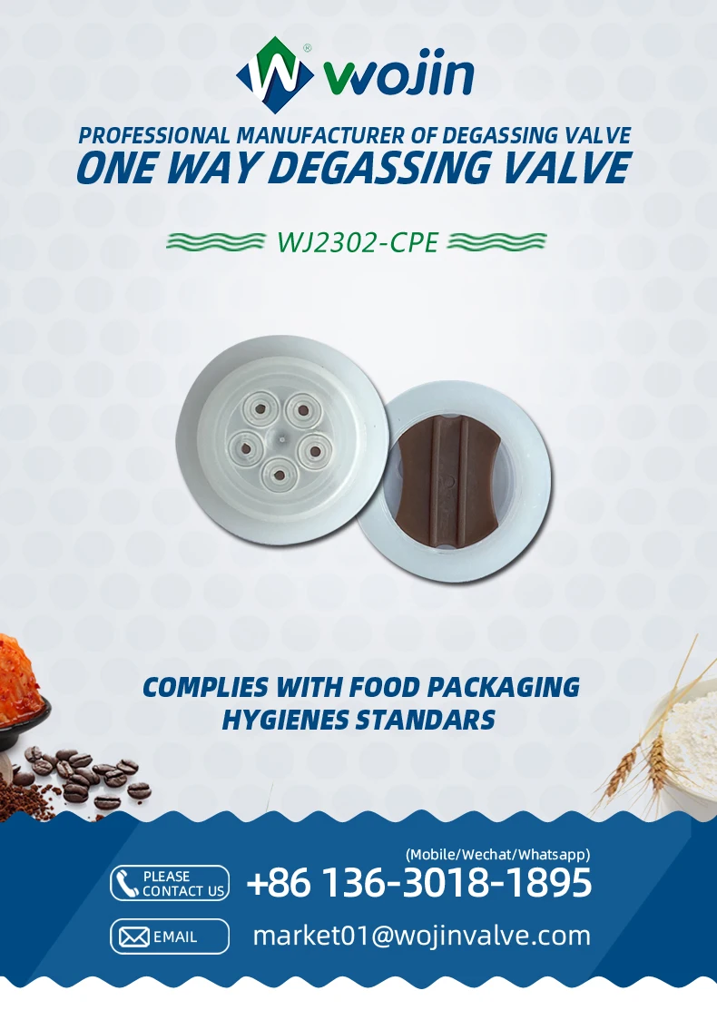 Wojin New Valve For Coffee Packaging Bag One Way Adhesive Degassing ...