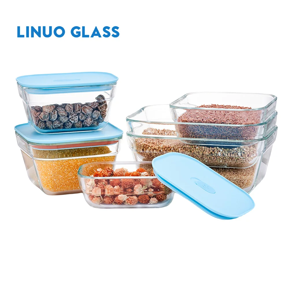LINUO Food Storage Containers with Lids Glass Meal Prep Containers ...