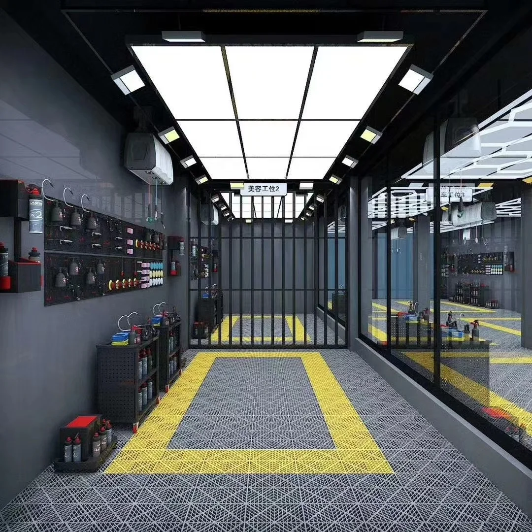 Customized Auto Detailing Car Showroom Auto Led Workshop Design Anti ...