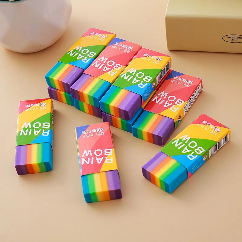 rainbow Slice Eraser Student Back to School Gift Creative Crumb Scent ...