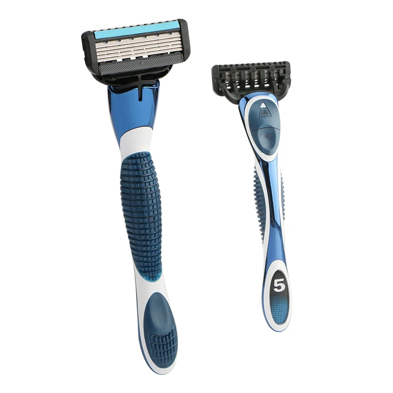 Five Blade Razor with Cartridge & Metal Handle - OEM | Wholesale
