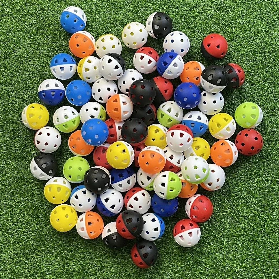 Airflow Hollow Soft Plastic Colorful Indoor Practice Golf Balls For ...