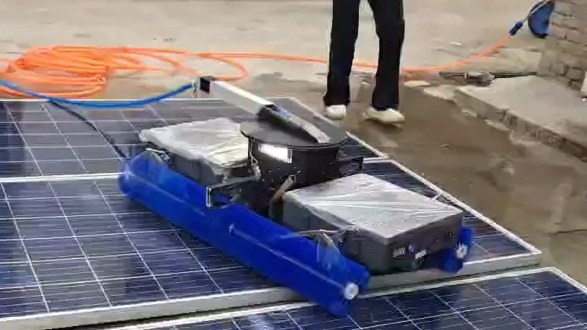 Hot 2024 Crawler Automatic Solar Panel Cleaning Double Brush Robot ...