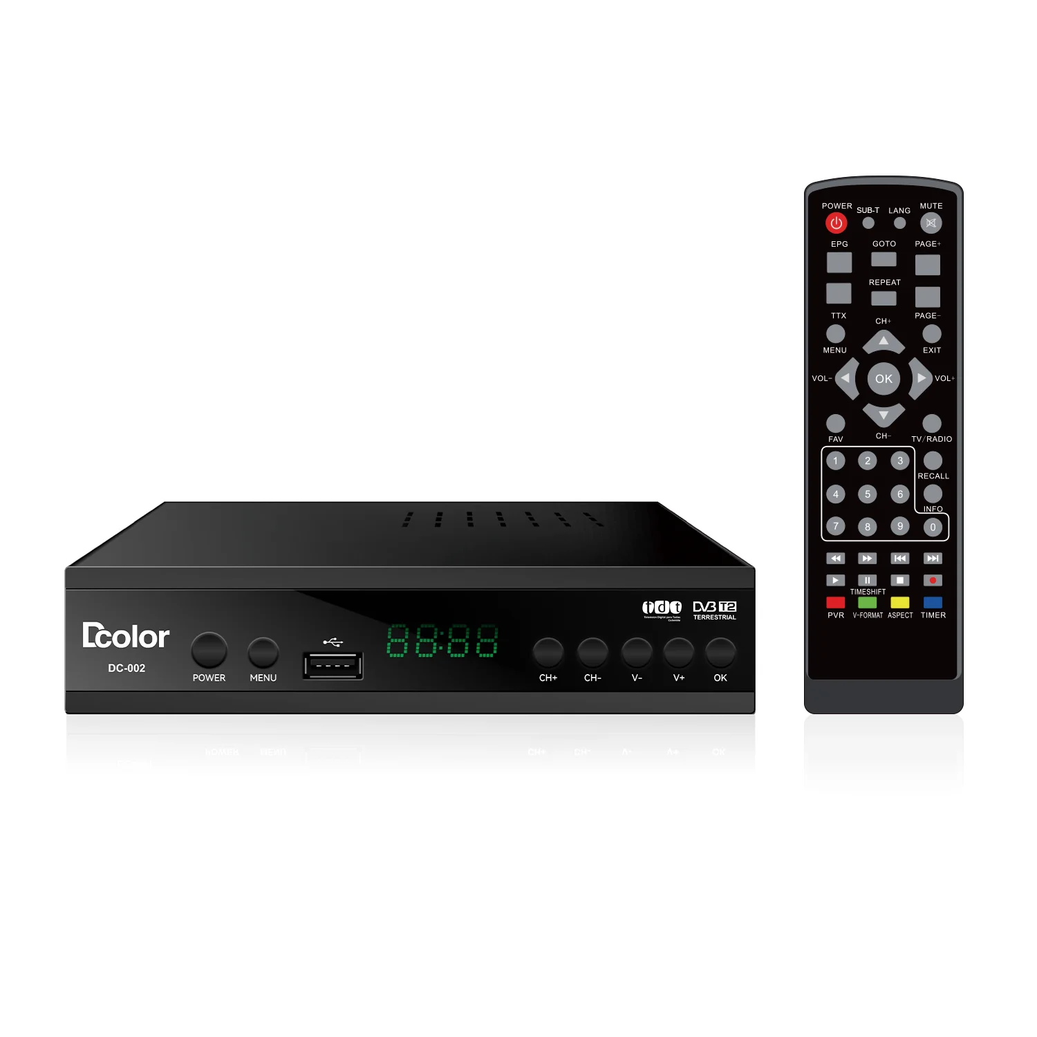 1080P TDT Decoder for Colombia Panama TDT DVB-T2 Set Top Box