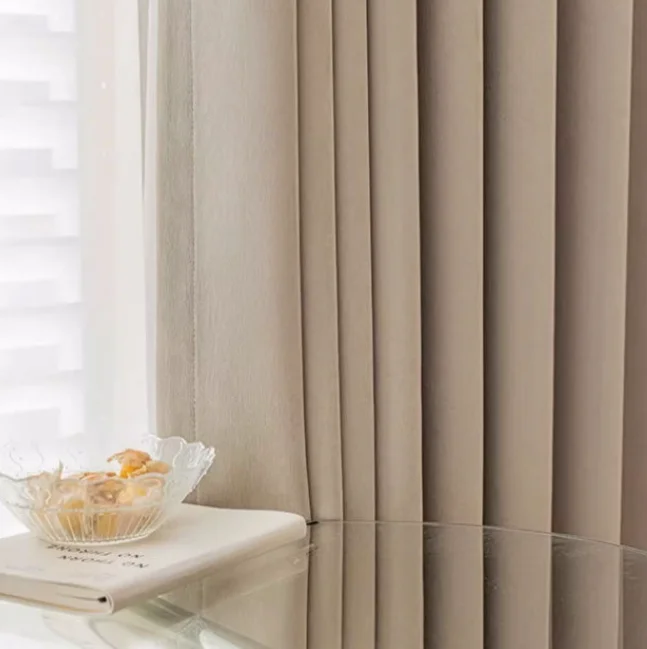 Plain Texture Dot Pattern 100% Polyester Dimout Curtain Fabric Support ...