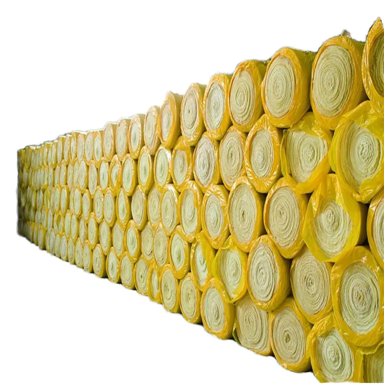 50mm Thick Aluminum Veneer Insulation Glass Wool Roll Felt 5m Length ...