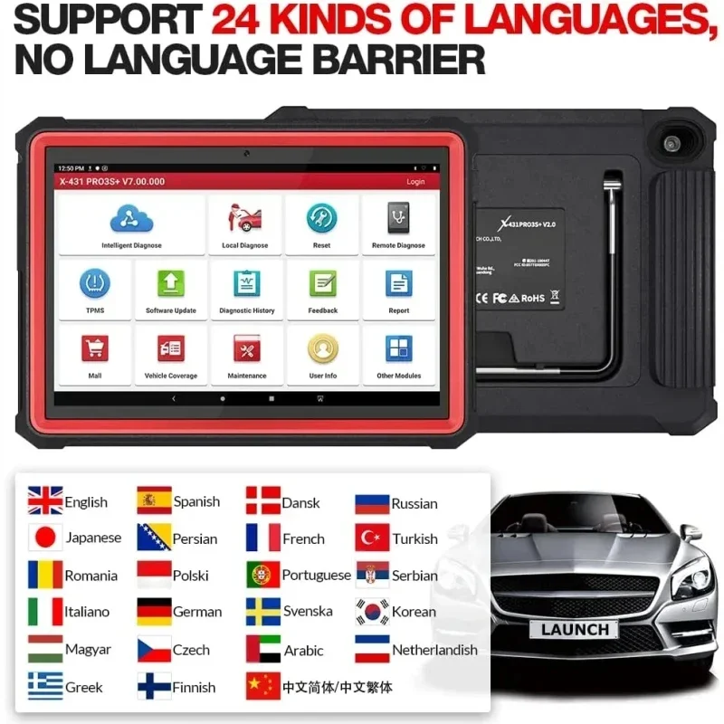 Launch X431 Pro3s+ Tablet & Obd2 Scanner - Auto Diagnostics Tool Odm