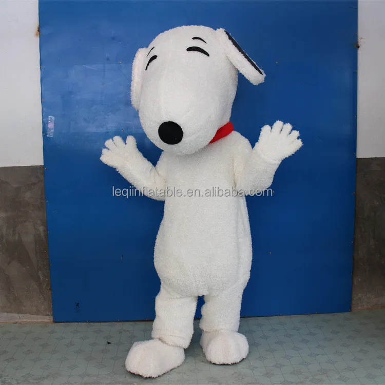 Snoopy Cartoon Dog Mascot Costume for Halloween - Custom Unisex Plush ...