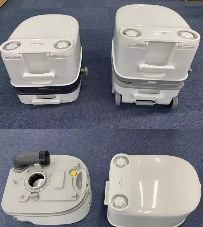 FREUCAMP-SANJO 휴대용 화장실 플라스틱 3J-W5002-L 플러시 물 탱크 폐기물 보관 탱크 RV 캐러밴 트레일러 ...