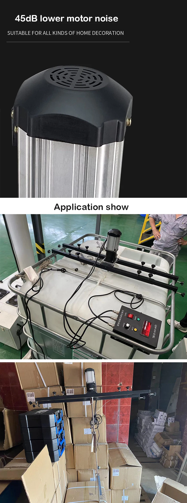 300 L 1000l Electric Type Agitator Motor Mixer Liquid Agitator 1/2 Hp ...