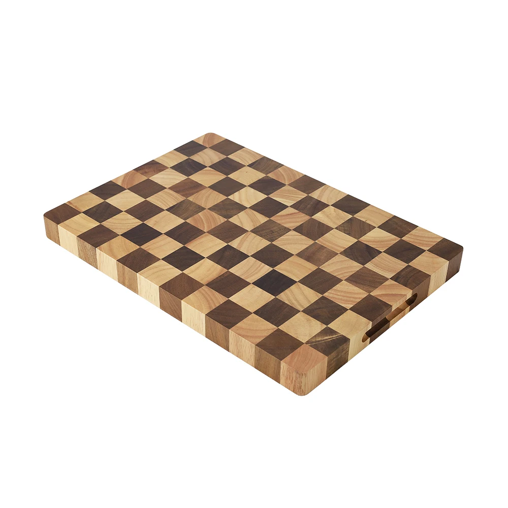 Acacia Wood Cheese Grid End Grain Cutting Chopping Server Block Board ...