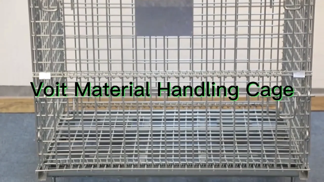 Customized Galvanized Warehouse Industry Folding Wire Mesh Stackable ...