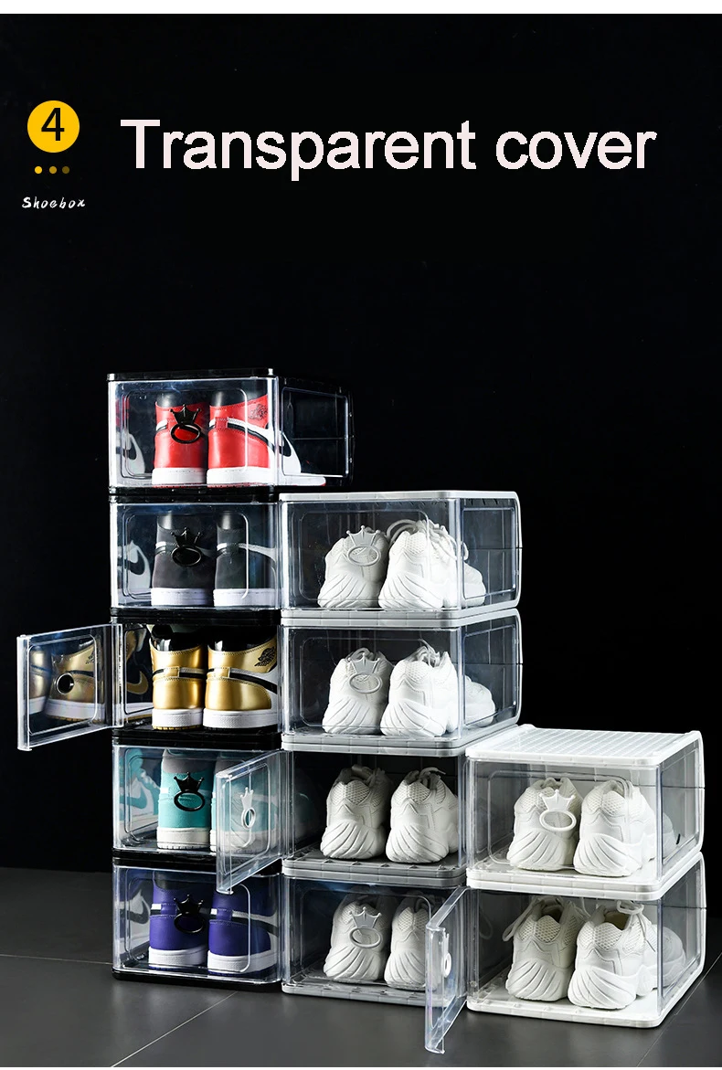 Household Shoe Organization Front Door Cheap Plastic Shoe Box Dust ...
