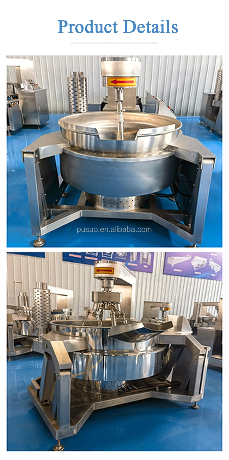 Industrial 100l Stainless Steel Jacketed Kettle With Agitator Sanitary ...