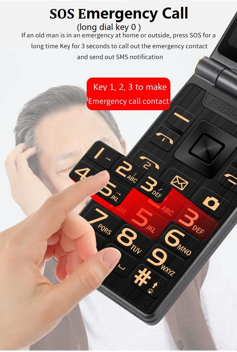 2023 Dual-Screen Flip Phone with 5900mah Battery - Mafam F10