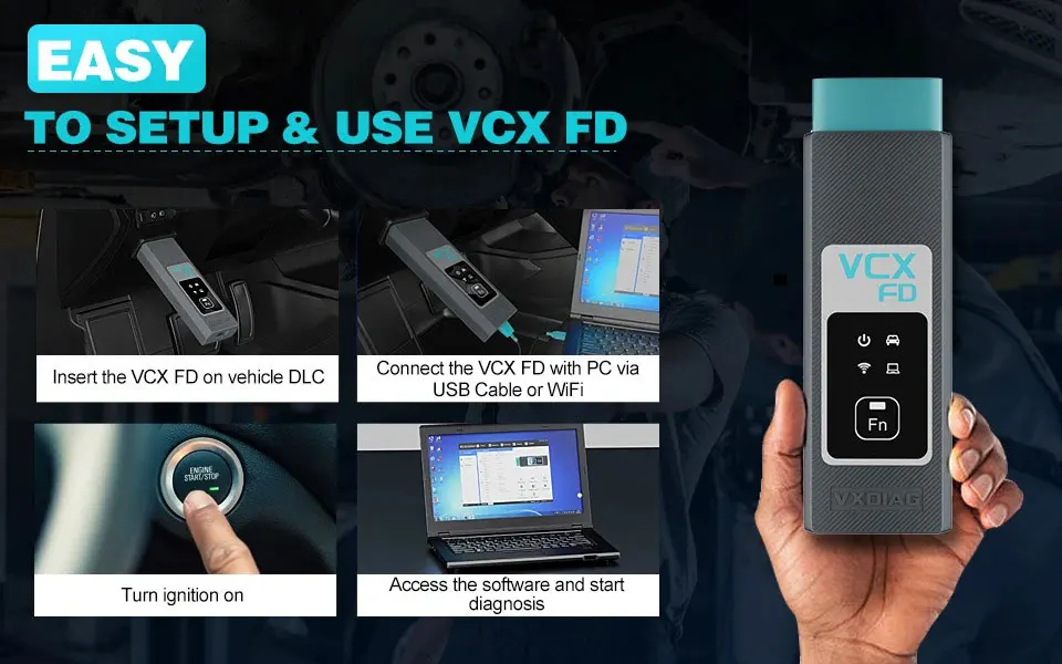 2025 VXDIAG VCX-FD 2-in-1 Intelligent Diagnostic Interface
