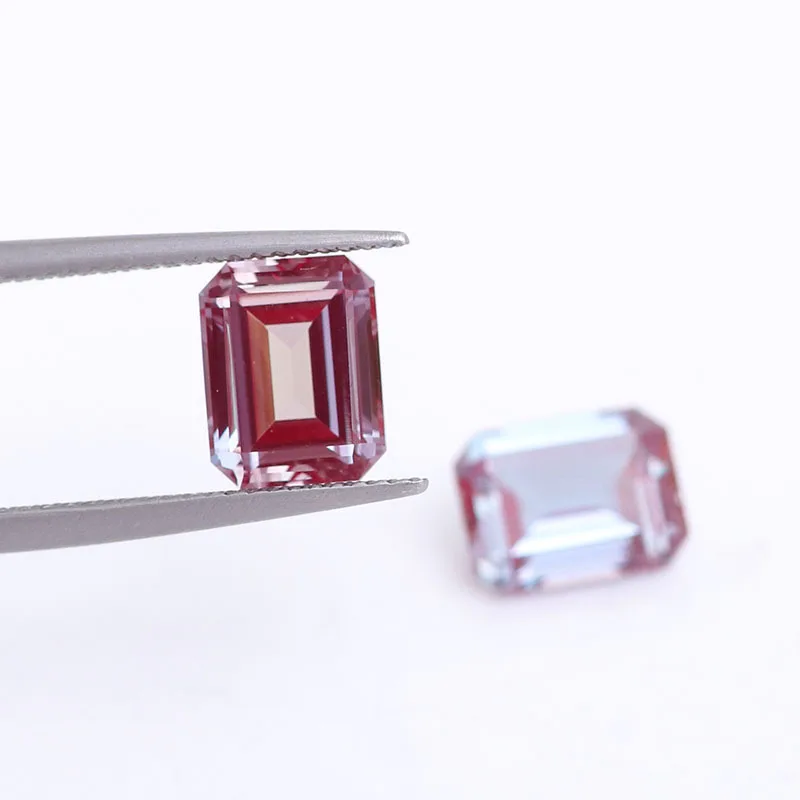 Grc Certificate Synthetic Created Color Change Emerald Cut Shape Lab ...