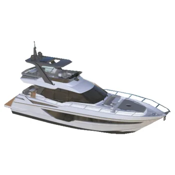 Big Three Floor Dual Diesel Engine Deep V-shaped Hull Boat Fiberglass ...