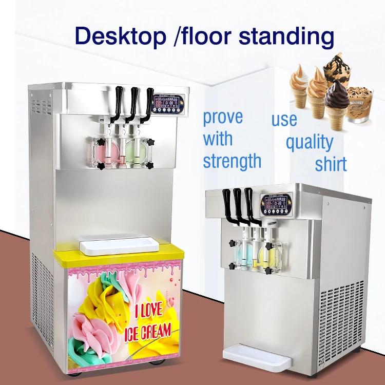 Desktop Mini Soft Serve Ice Cream Machine Maker/softy Ice Cream Maker ...