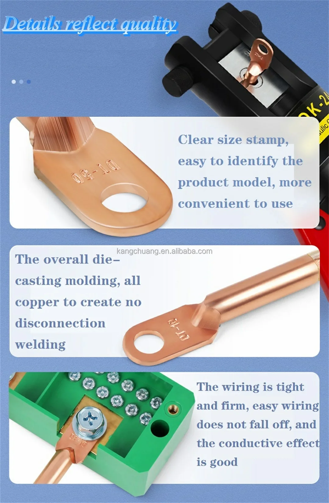 DT 10-1000mm2 Copper Connecting Wire Terminals - Reliable Performance