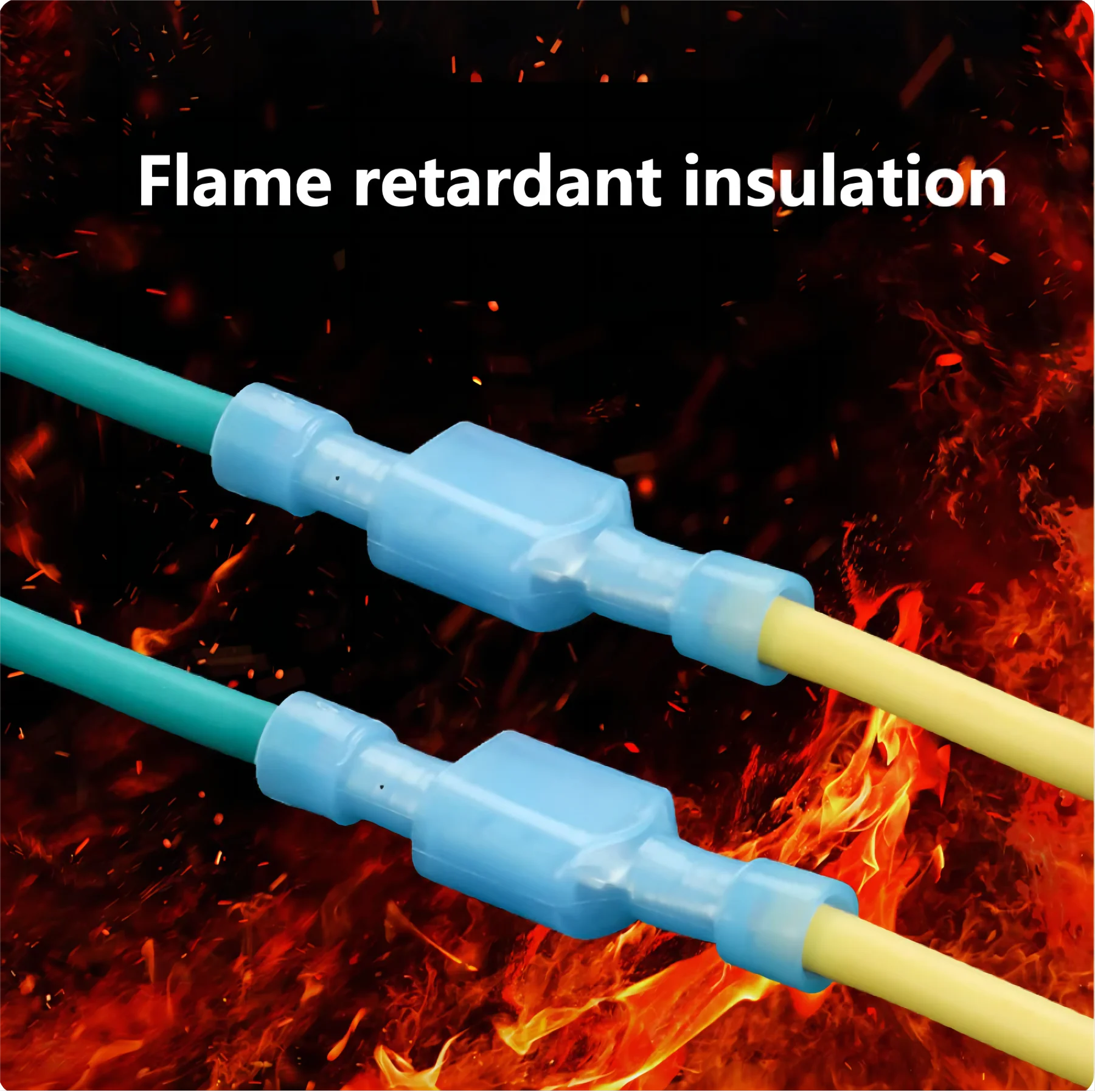 FDFN MDFN NYLON Male Female Fully Insulated Spade Crimping Terminals ...
