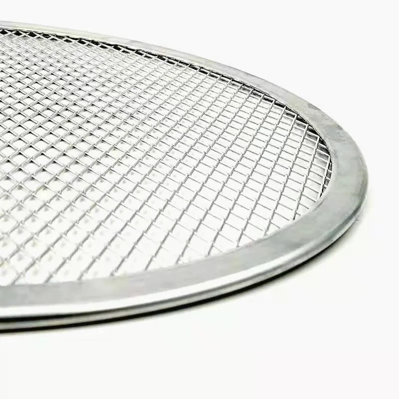 Food Grade Aluminum Baking Pizza Pan Mesh Screen 14 Inch Round Flat ...