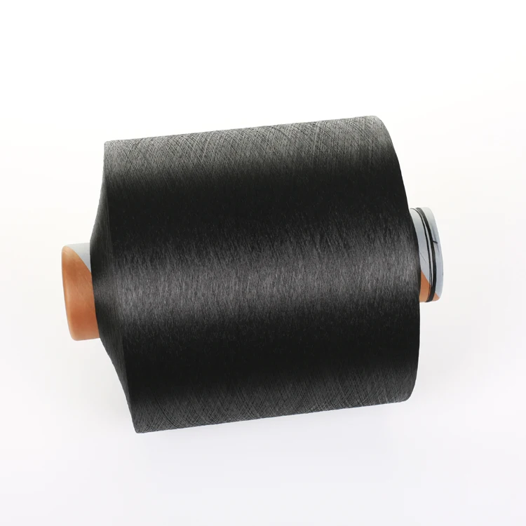 DTY 300D/96F HIM High Intermingle Polyester Dope Dyed Black Filament ...