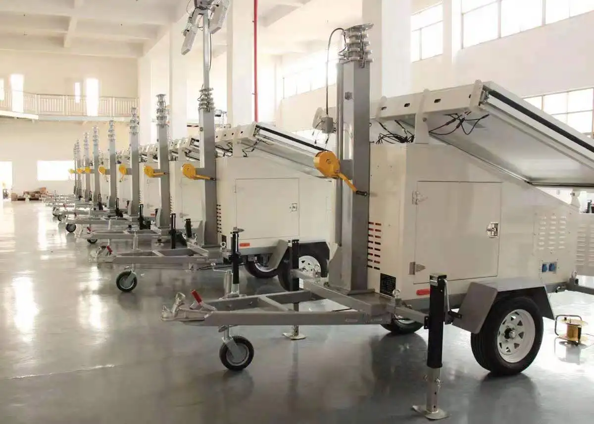 Cctv Mobile Portable Solar Monitoring Trailer For Security - Buy ...