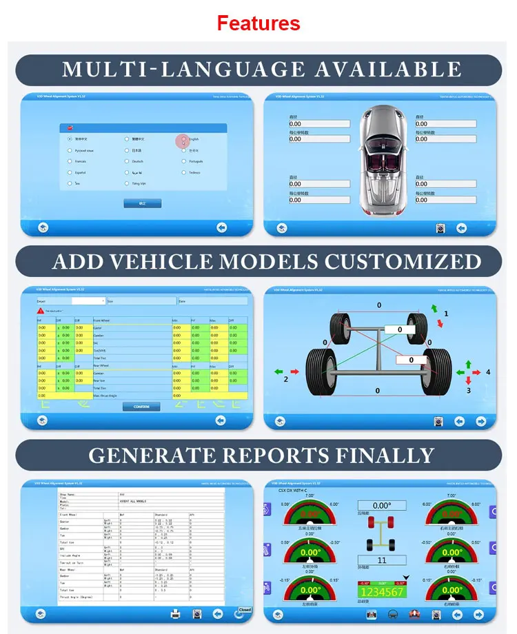 Auto Alignment Machine Precise Wheel Alignment Portable Wheel Aligner ...