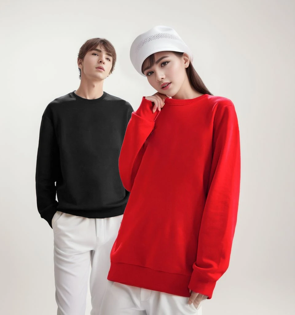 300g Luxury Mock Neck Sweatshirt - Eco-Friendly & Stylish