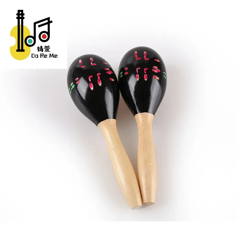 Children's Bulk Wooden Maracas Percussion Instrument Hand Hold Musical ...