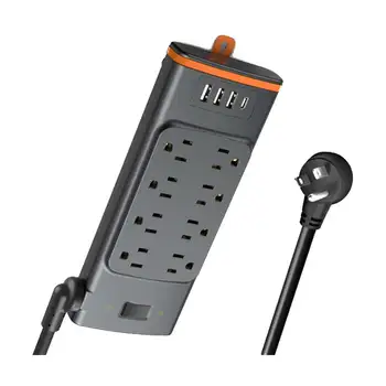 Oswell Us Outlet Power Extension Socket Strip 8 Way Extension Board Us ...