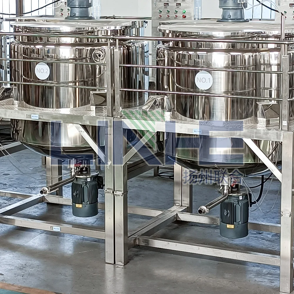 1T/ 2T Emulsifying Mixing tank Detergents Detergent High-speed Scraping ...