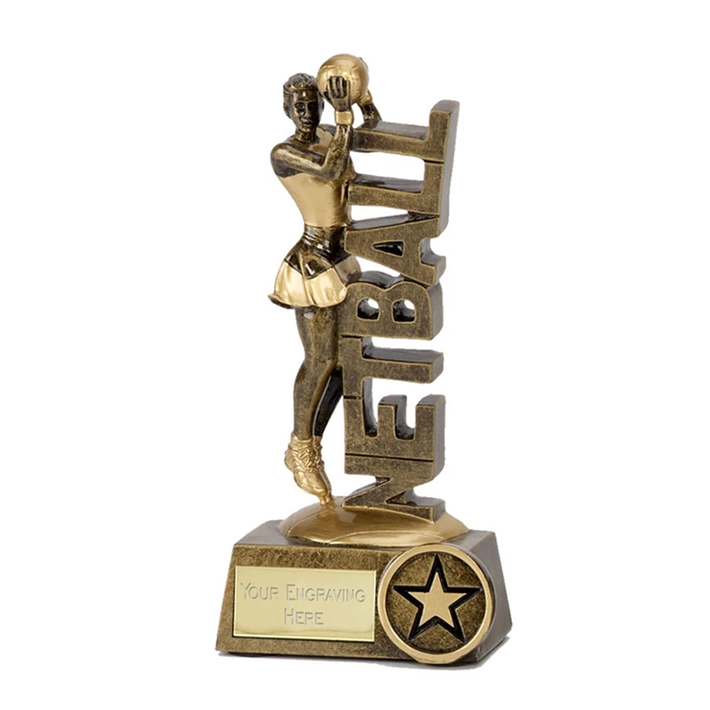 Resin Superb power Netball figure sculpture trophies and medals ...