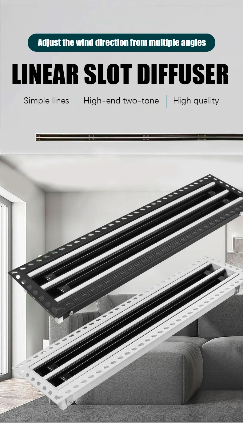 Invisible Linear Slot Diffuser Hidden Ac Linear Air Diffuser Plastic ...