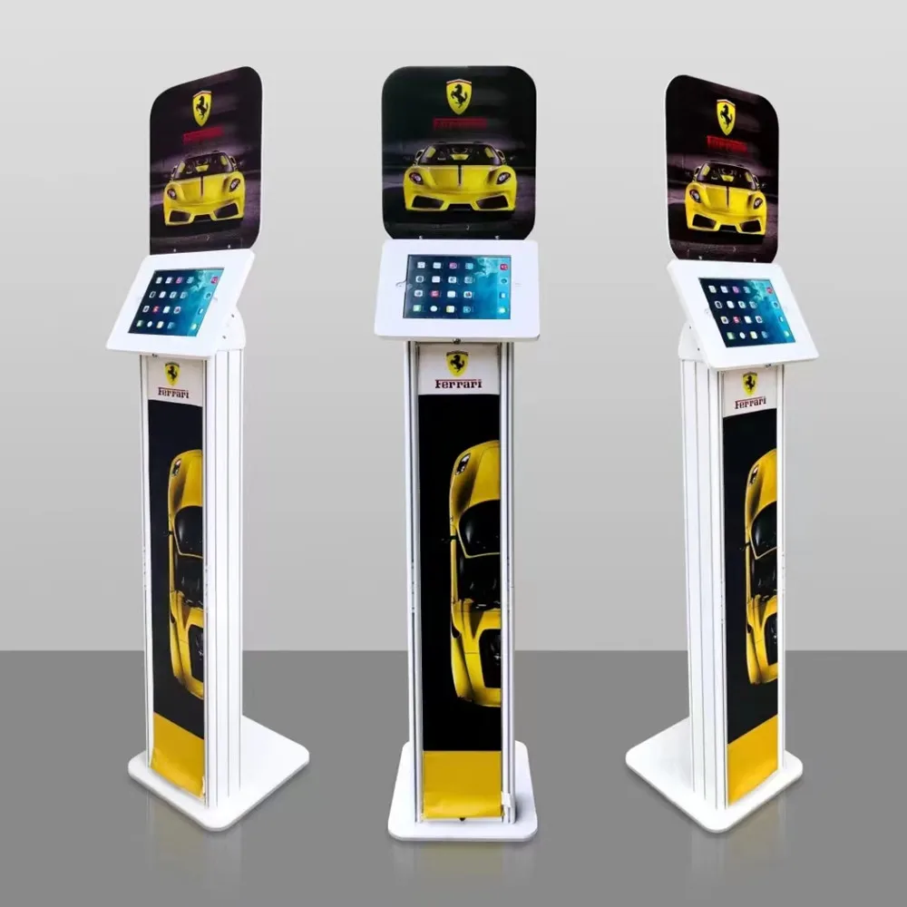Trade Show Floor Free Standing Security Tablet Pc Enclosure Rotating ...