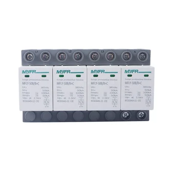 4p Ac 100ka Surge Lighting Protection Spd Power Surge Protection Device ...