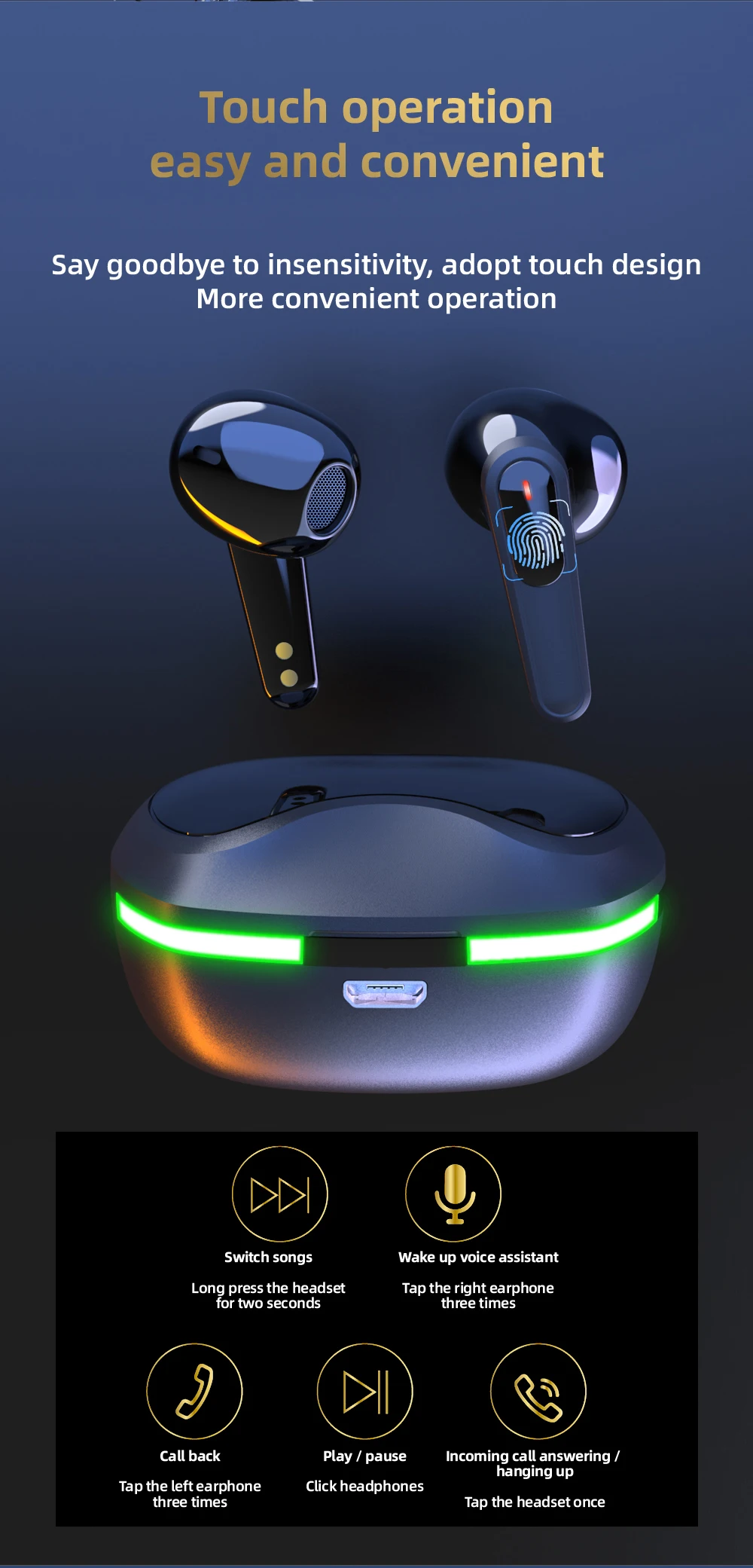 Pro60 Tws Black Pods Ready To Ship Tws Wireless Earbuds For Mobile ...