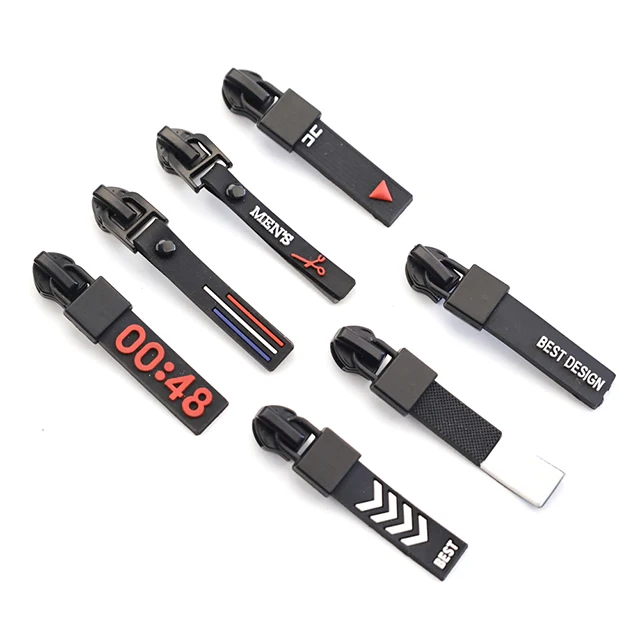 Rubber Zip Puller Head for Backpacks Clothing Multi Color Non Lock ...