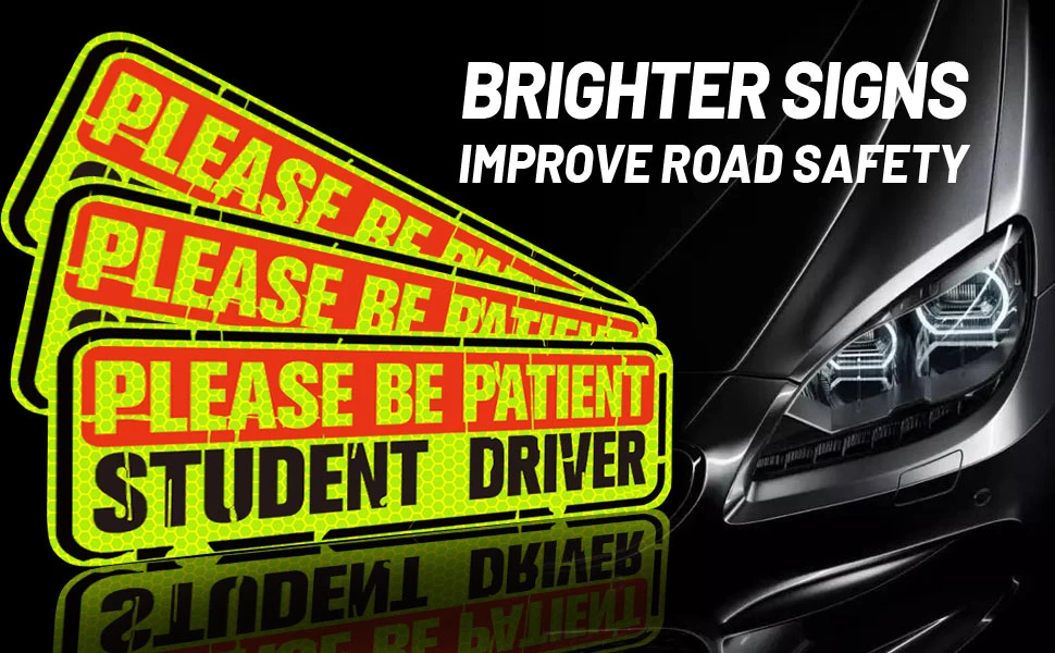 Painting Student Driver Car Signs For The Novice Beginner Reflective ...