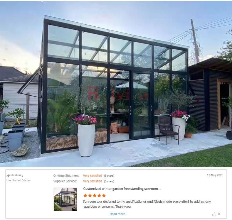 Baivilla Aluminum Alloy Sunroom Custom Outdoor Glass Room Terrace ...