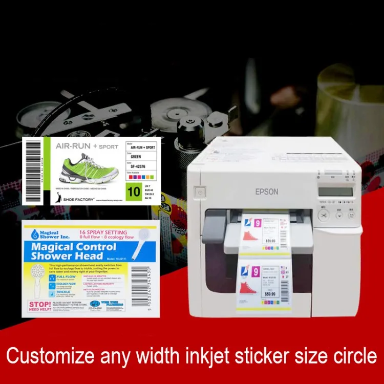 Waterproof Glossy PP PET Synthetic White Vinyl Inkjet Sticker Paper ...