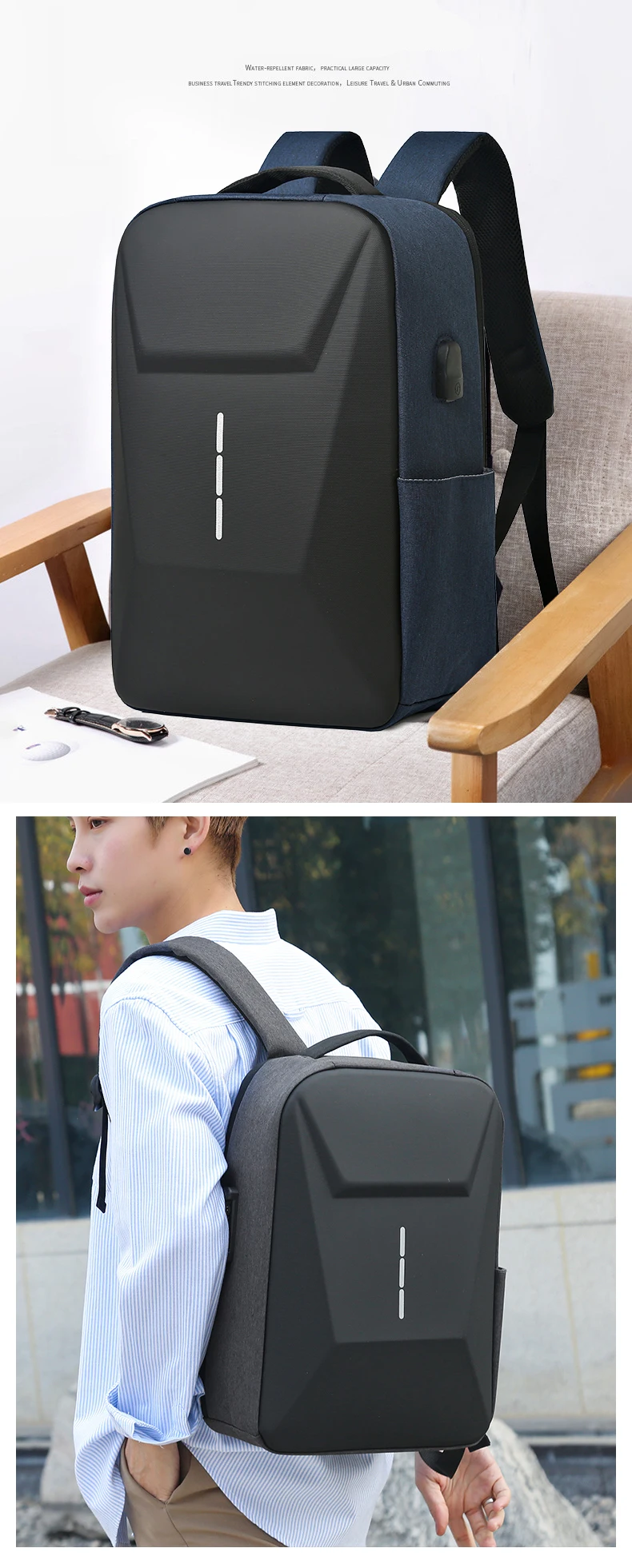 Hot Selling Anti Theft Eva Backpacks Hard Shell Design Travel Business ...